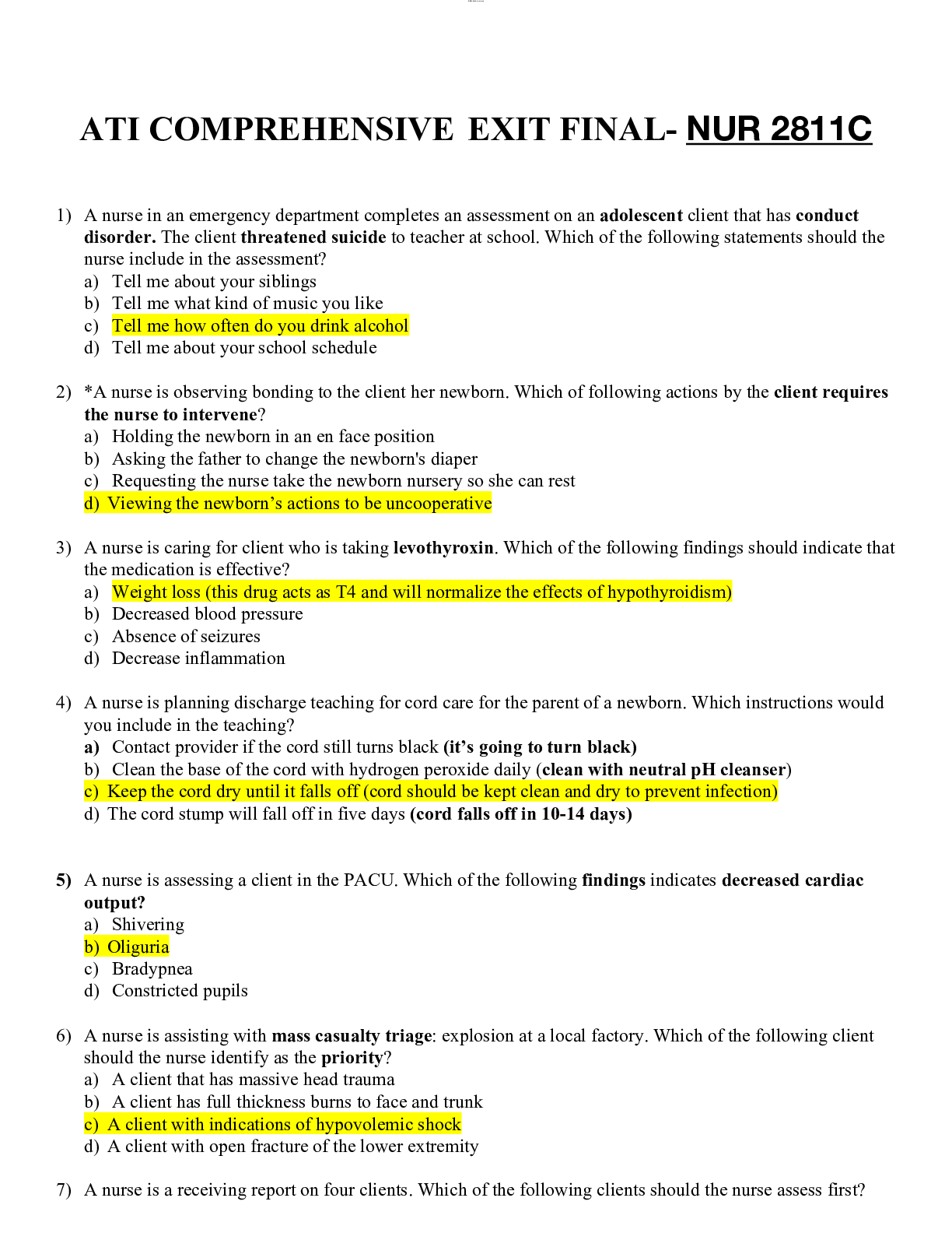 ATI COMPREHENSIVE EXIT FINAL- NUR 2811C.pdf - Scholarfriends